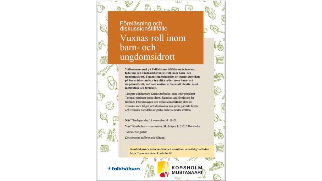 Vuxnas roll inom barn- och ungdomsidrott | Vaasa