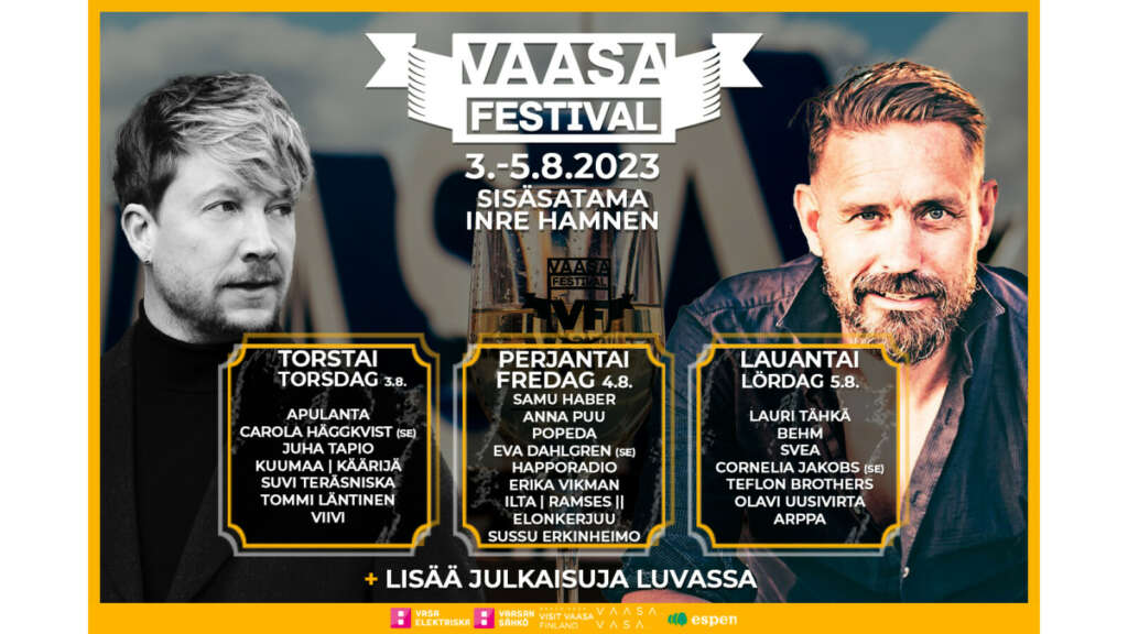 Vaasa Festival - Torstai 3.8.2023 | Vaasa