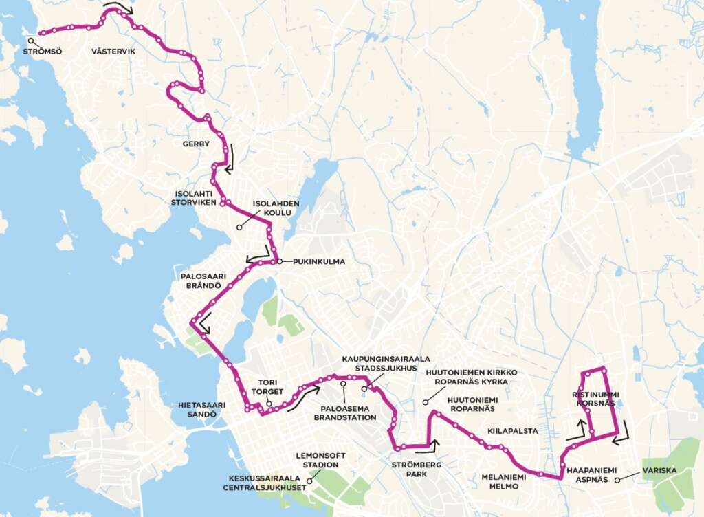 Bus schedules and routes | Vaasa