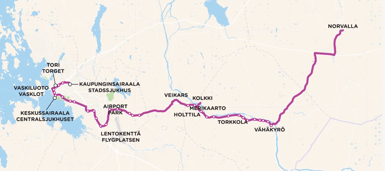 Bussiaikataulut ja reitit | Vaasa