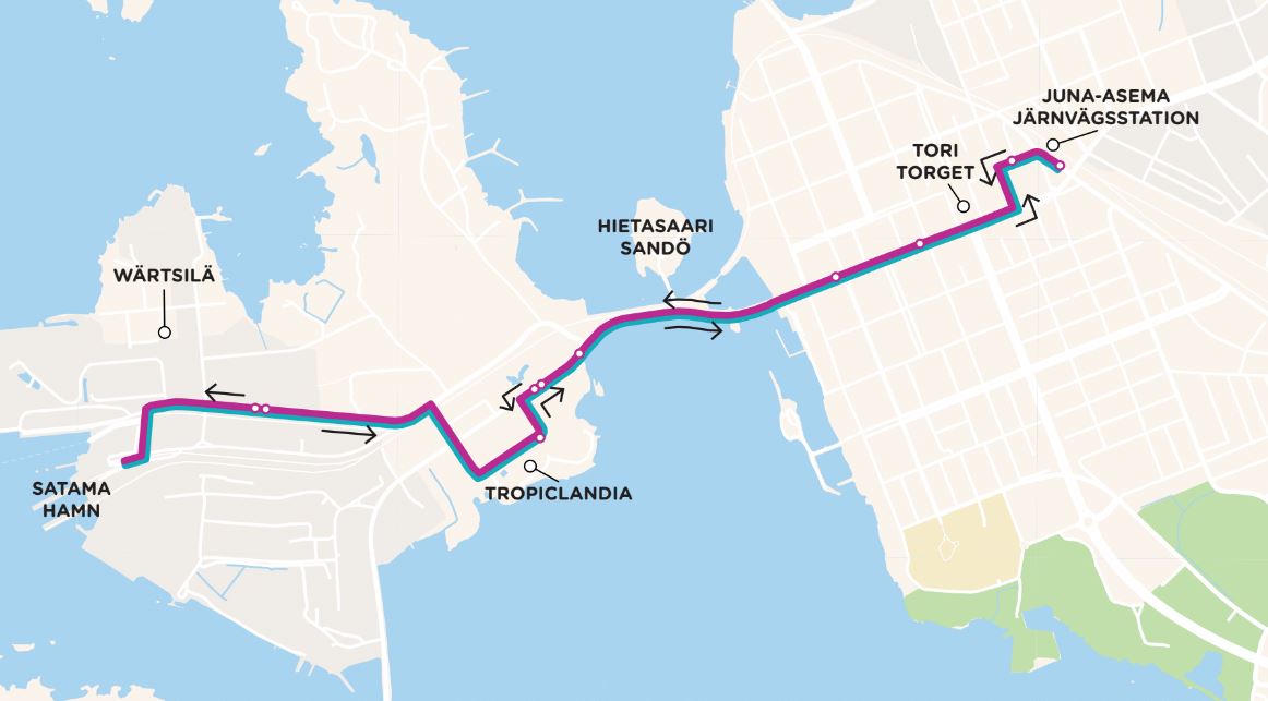 Bussiaikataulut ja reitit | Vaasa
