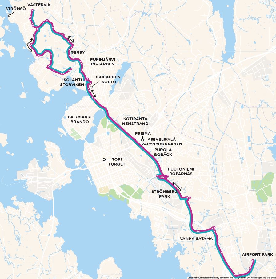 Bus schedules and routes | Vaasa