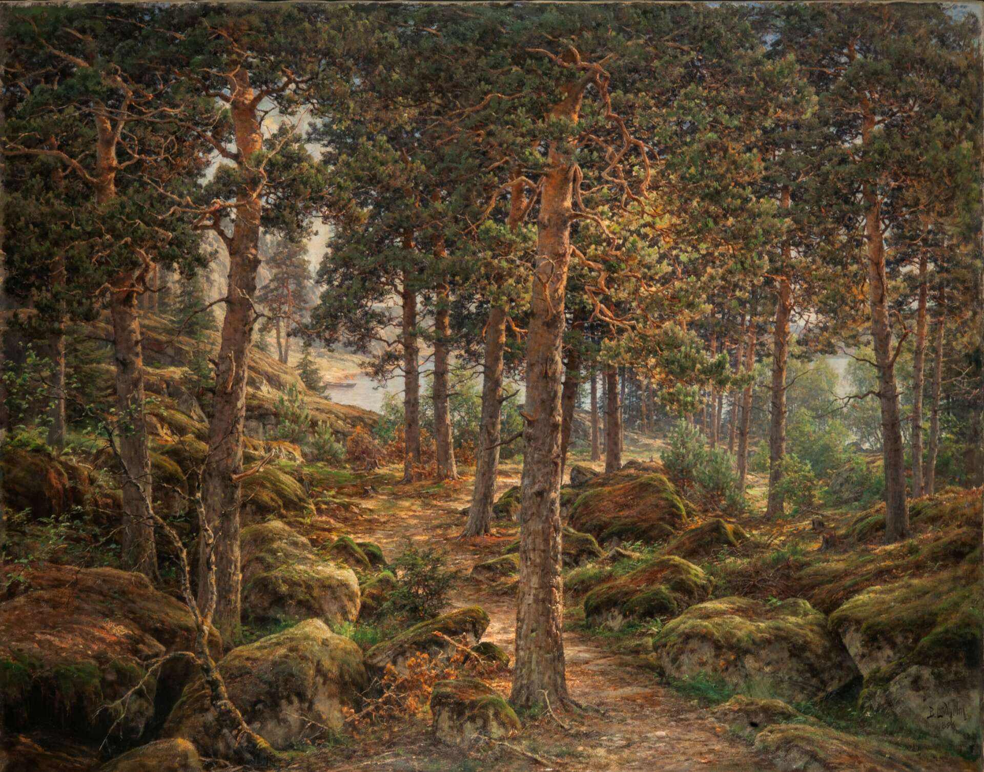 Classic 19th-century landscape paintings fill the showrooms of the ...