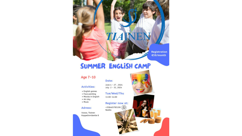 Summer English Camp. July | Vaasa