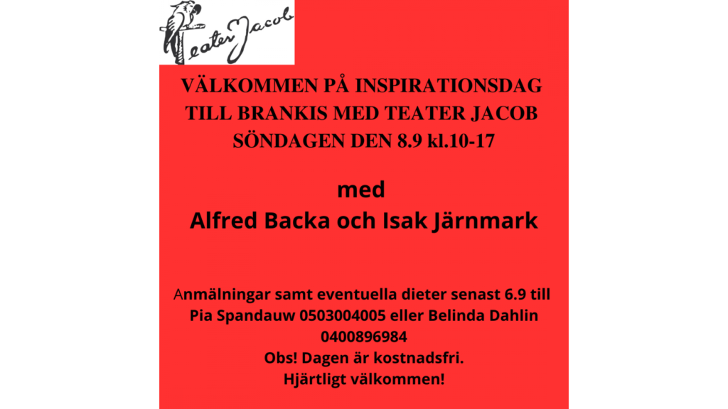 INSPIRATIONSDAG MED TEATER JACOB | Vaasa